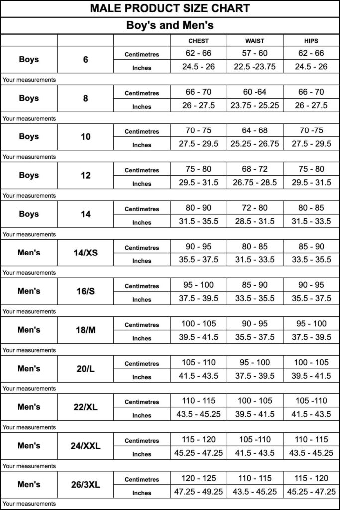 Fitting Size Guide | Glyder